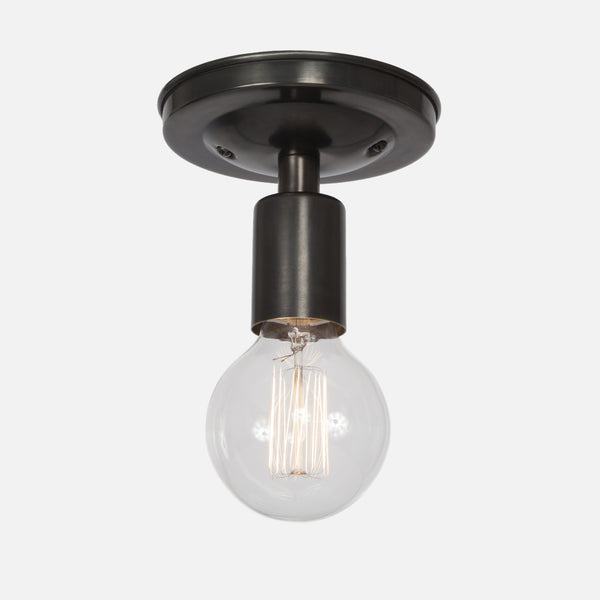 Bare Bulb Ceiling Light - Ebonized Rust | Flea Market Rx